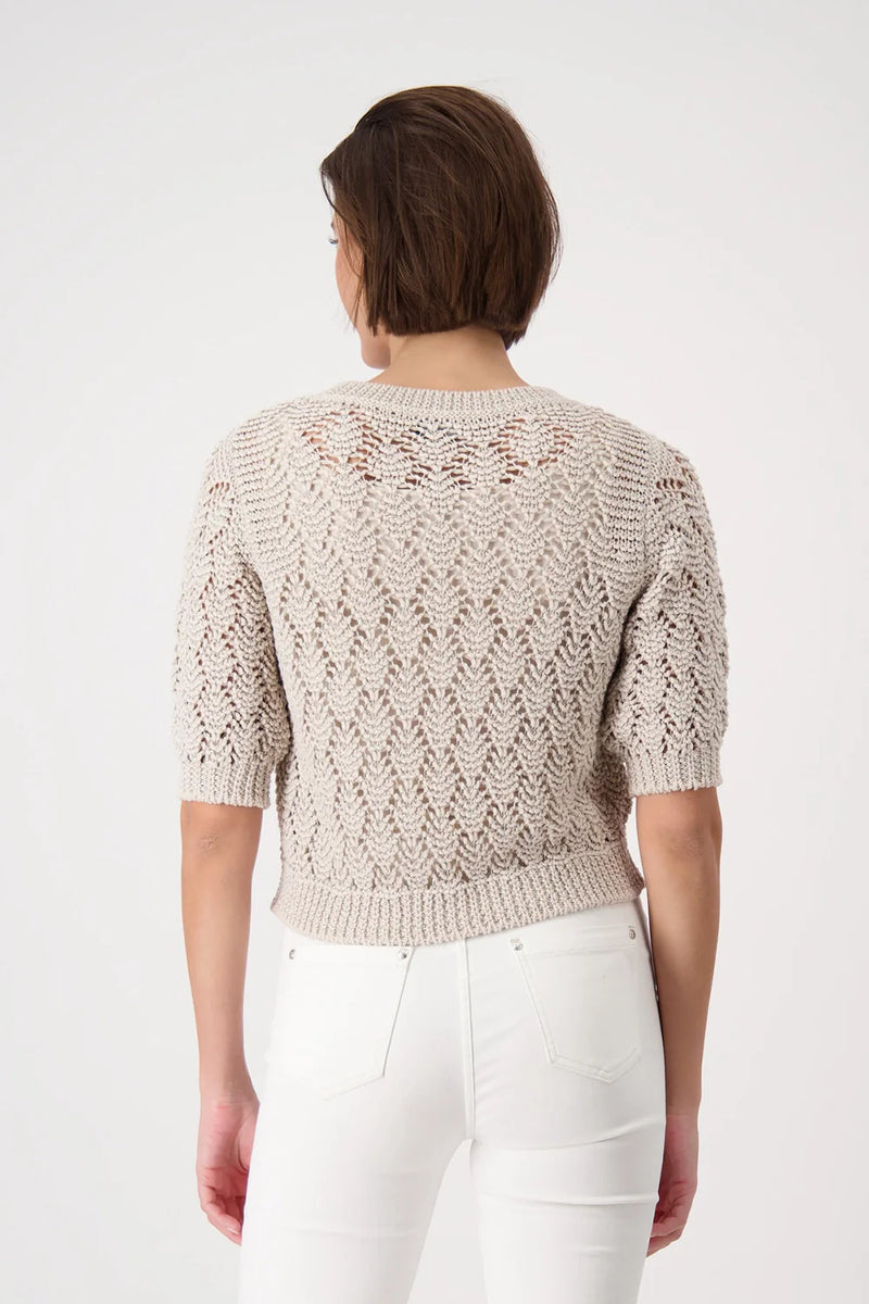 Monari Ajour Knit Sweater 409480 Warm Sand – Soubret Pink Boutique
