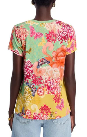 Johnny Was Janie Favourite Short Sleeve V Neck Tee T15025-4 - Charlie ...