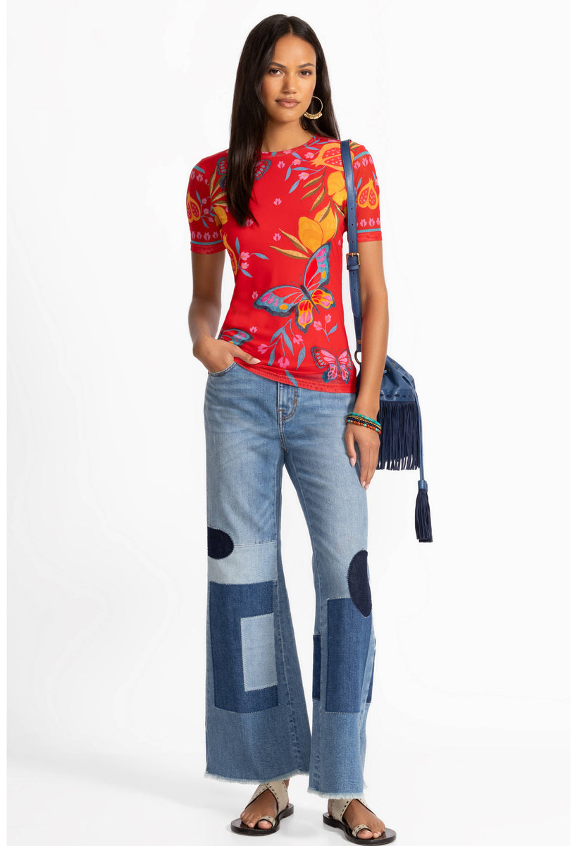 Johnny Was Eleanor Short Sleeve Mesh Tee L17625-4 - Ekaterina – Soubret ...